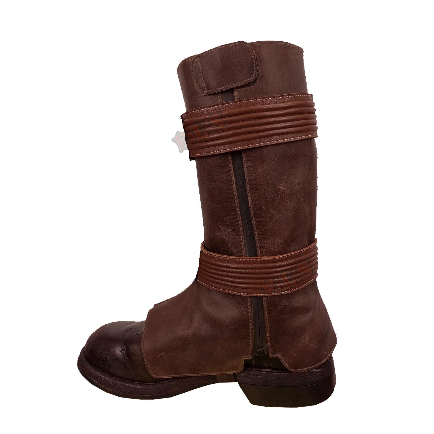 Bo-Katan Kryze Boots Gaiters ELS1030 - Excellent Leather Shop